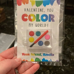 Valentine Cards for Kids, PRINTABLE Color My World Valentines ...