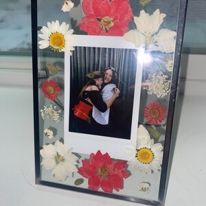 Pressed Flower Frame With Photo Anniversary Gift Gift for - Etsy