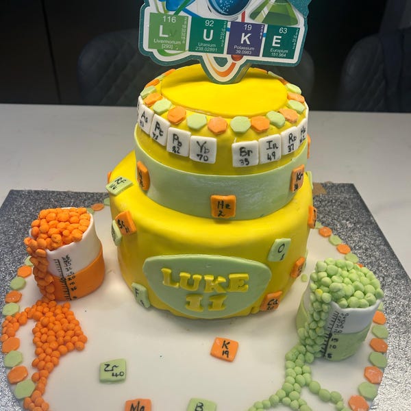 Personalised Chemistry Science Periodic Table Themed Cake Topper ...