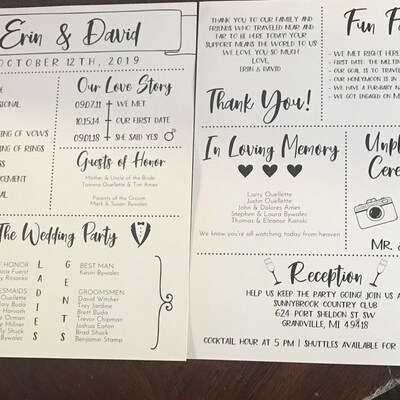 Printable Rustic Wedding Program Template, Editable Order of Ceremony ...