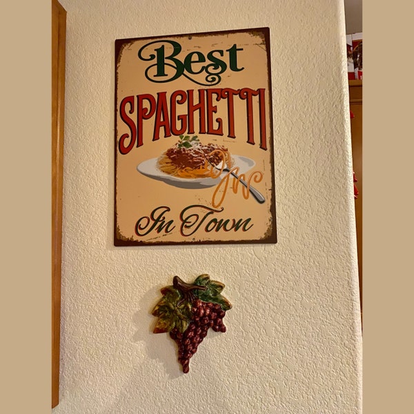 SPAGHETTI SIGN, Vintage Style Spaghetti Sign, Restaurant Sign ...