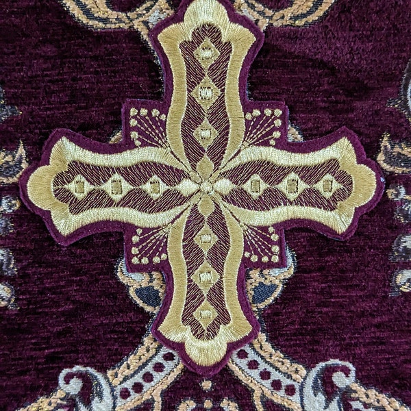 Orthodox Church Christian Cross Patch, Saint Andrew's Cross, Appliqué ...