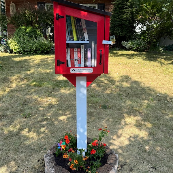LITTLE FREE LIBRARY® Post and Topper Kit, Amish Crafted, Support the ...