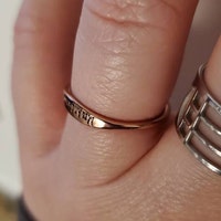 Custom Number Ring Initials Ring Stacking Rings Silver Ring Name Ring ...