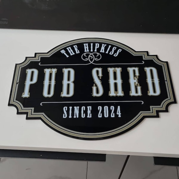 Personalised Pub Shed Hanging Swing Sign With Bracket Garden Pub, Home ...