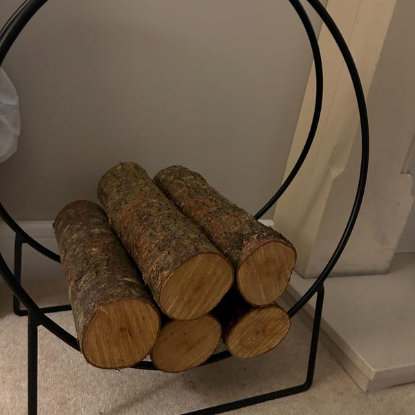 Natural Silver Birch Hardwood Round Log Slices Rustic Green Hard Wood ...