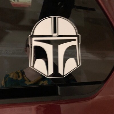 Mandalorian Helmet Decal/window Decal/laptop Decal/tumbler Decal - Etsy