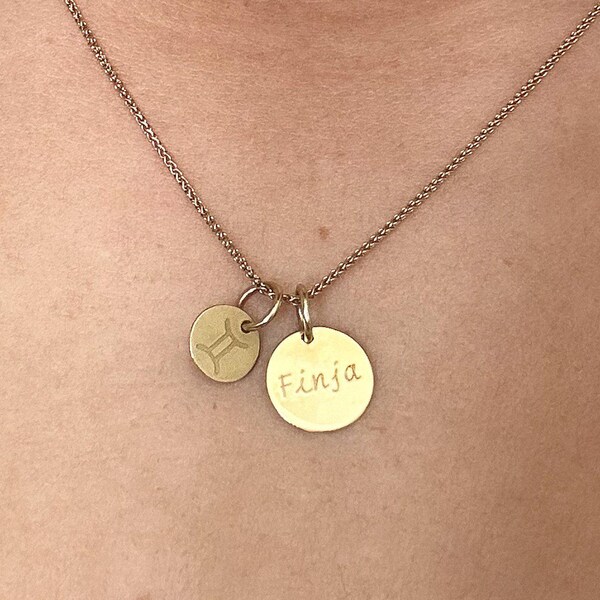 Custom Number Pendant, 14K 18K Solid Gold, Sports Number Lucky Pendant ...