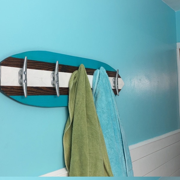 Surfboard Coat Rack/towel Rack - Etsy