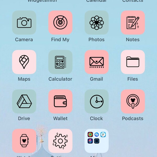 Cute Pastel Ios 14 App Icons, Hand Drawn Ios 14 Icons, Doodle Style ...