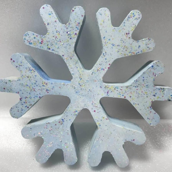 Snowflake Wood Cutout- MDF Winter Craft- Free Standing- Winter Decor ...