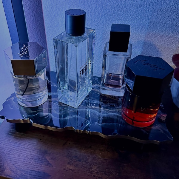 Hot Pink and Gold Perfume Tray Hot Pink Coasters Pink Living Room Table ...