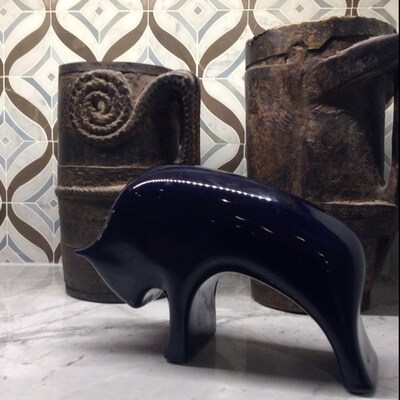 Modernist German White Biscue Porcelain LION Figurine - Etsy