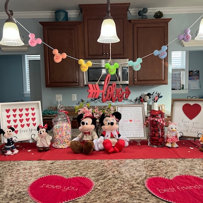 Disney Rainbow Garland, Pastel Mickey Garland, Disney Banner, Colorful ...