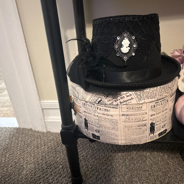 Ladies' Top Hat With Veil and Cameo | Victorian Gothic Vampire ...