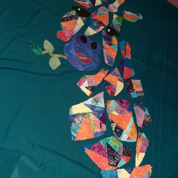 Giraffe Applique Pattern Jill the Gorgeous Gentle Giant Scrap Buster ...