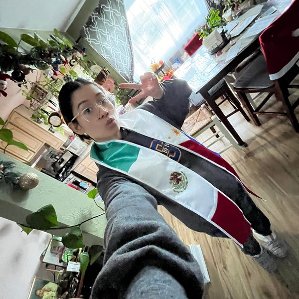 Mexican/filipino Graduation Stole, First Generation, Class of 2025 ...