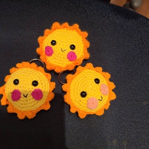 Sun Keychain Crochet Pattern, Crochet Sun, Amigurumi Pattern, Crochet ...