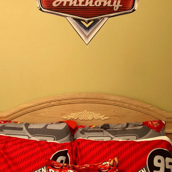 Disney Decals, Cars Nameplate Wall Decal,game Room, Cars Decals, Cars ...