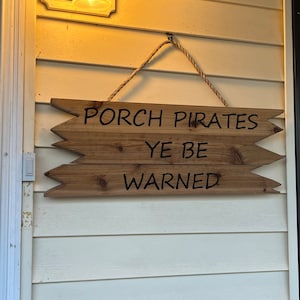 Pirates Ye Be Warned Sign-pirate Sign , Pirate Decor, Pirate Decoration ...