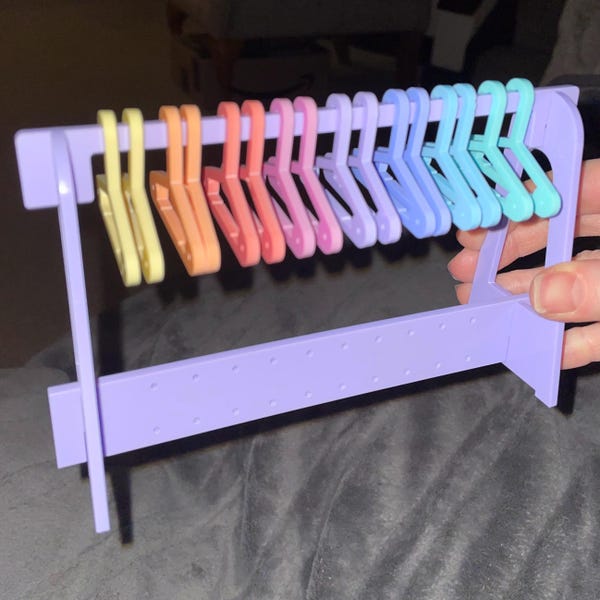 Jewellery Wardrobe Mini Earring Hanger Pastel Rainbow, Holder Stand ...