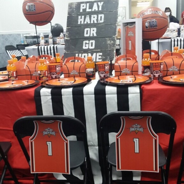 DIGITAL FILE Custom Sports Tournament Sign Basketball Jersey Back Door ...