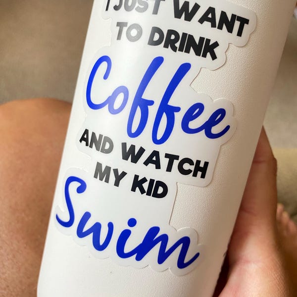 Vinyl Swim Sticker, Water Bottle Sticker, Swim Gift, Swim Team Gift ...