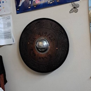 Stained Embossed Design Toy Viking Shield With Steel Boss - Etsy