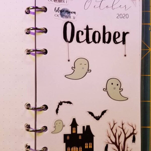October Monthly Bullet Journal Sticker Kit - Halloween Themed Stickers ...