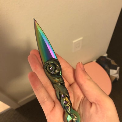 Mini Wiccan Athame Woodland Crystal Blade Wicca Ritual Knife Ritual ...