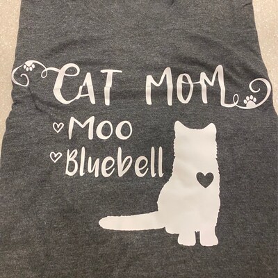 Custom Cat Mom Shirt With Cat Names Pet Name Customize Shirt - Etsy