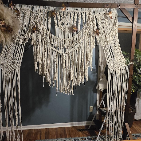 Large Macrame Wall Hanging, Boho Wedding Backdrop,macrame Wedding Arch ...