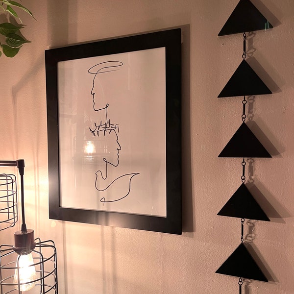 Holy Trinity Line Art, Christian Prints, Father Spirit Son, Christian ...