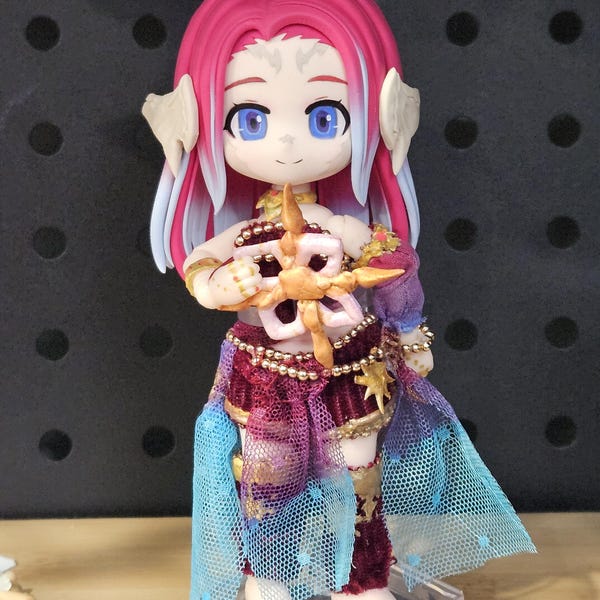 Handmade Head for FFXIV OC Character, With Figma Joint Moveable 11inch ...