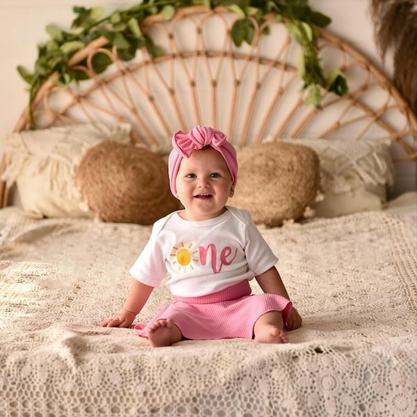 Sun First Birthday Outfit, Sun One Happy Baby Girl Birthday, Sunshine ...