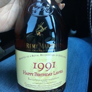 Birthday Custom Label, 1738 Cognac Custom Label, Personalized Cognac ...