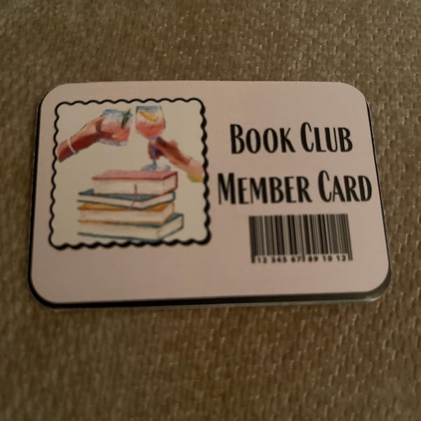Book Club Member Card Vinyl Sticker | Book Club Gift | Kindle Sticker ...
