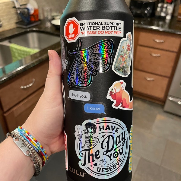 Holographic Moth Sticker, Moth Sticker, Celestial Moth Sticker, Floral ...