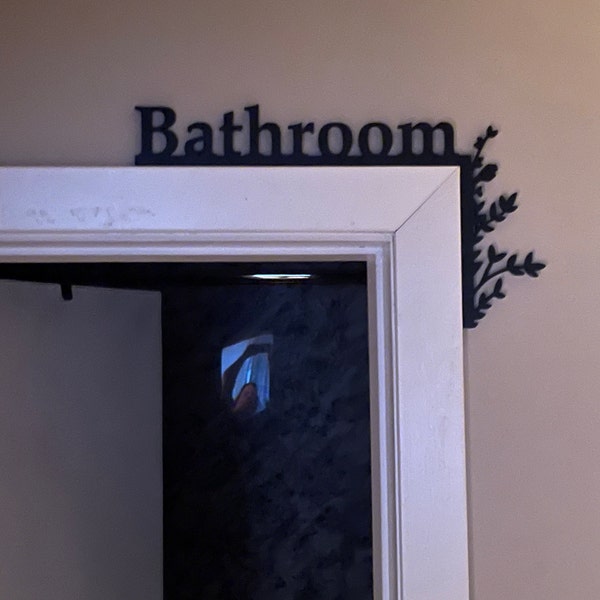 Bathroom Door Topper / Over the Door Sign / Bathroom Sign / Restroom ...