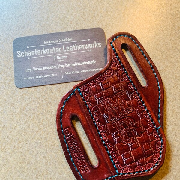 Leather Hand Tooled Keychain Hanger for Your Car Keys or Purse. 8" Long ...