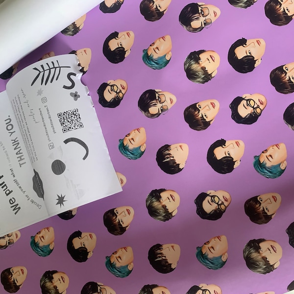 BTS Dynamite Wrapping Paper | BTS Dynamite Gift Wrap | BTS Birthday ...