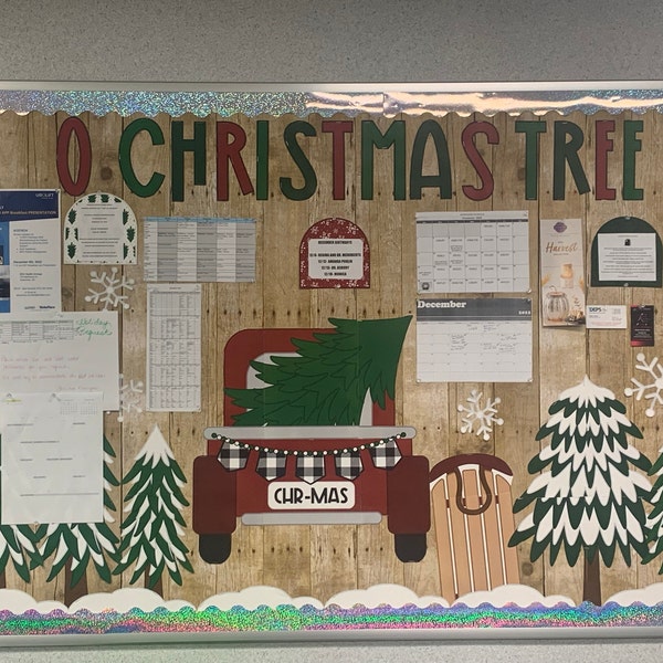 Christmas Tree Truck- Christmas Bulletin Board Kit - Etsy