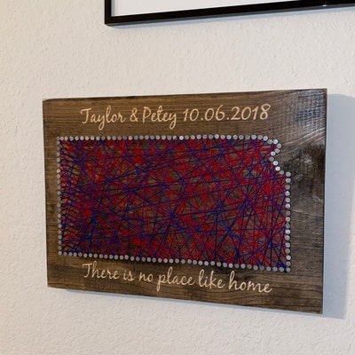DIY Kansas String Art Kit, State String Art Kit, Kansas Nail Art ...
