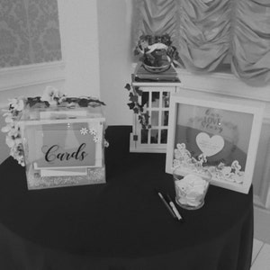 Cards Vinyl Decal, Wedding Card Box Decal, Wedding Venue, Gift Box ...