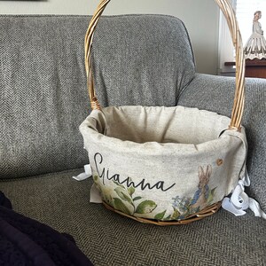 Peter Rabbit Personalized Easter Basket Liner Custom Easter Basket ...
