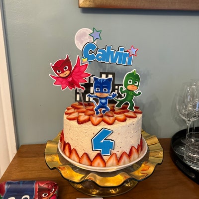 Cake Topper PJ Mask, Birthday PJ Mask, Party PJ Mask, Custom Topper - Etsy