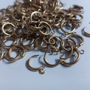 Brass Spring Clasps Gold Circle Shaped Ring Open Spring Clasp 18K Real ...