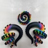 The Pastel Goth Tentacle Black Rainbow Gauges / Earrings / Plugs/ Fake ...