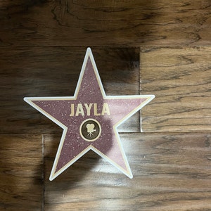 Walk of Fame Hollywood Celebrity Star Personalized Name Decal Removable ...