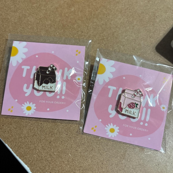 Strawberry Milk Carton Enamel Pin, Strawberry Milk Box Pin, Kawaii Pins ...
